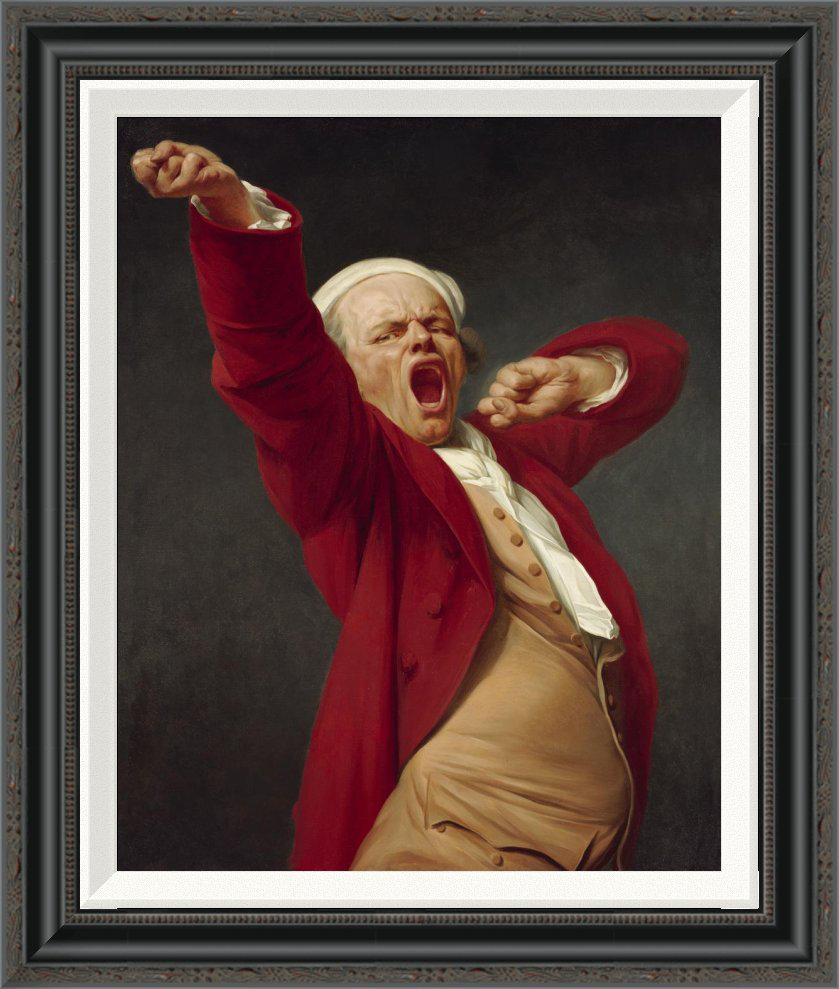 Global Gallery Self-Portrait, Yawning by Joseph Ducreux - Picture Frame ...